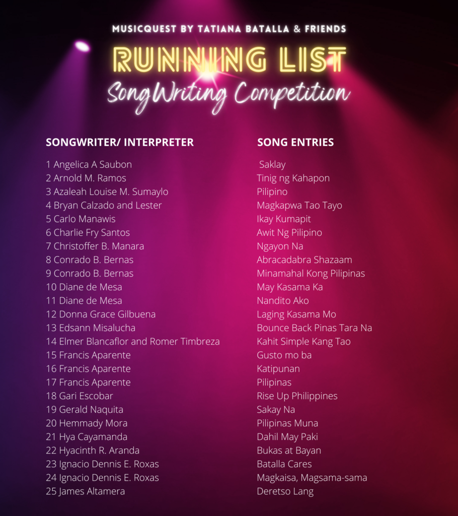 Songwriting Competition - Musicquest Philippines