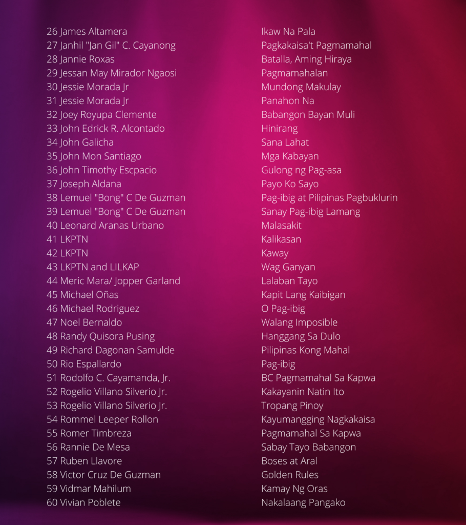 Songwriting Competition - Musicquest Philippines